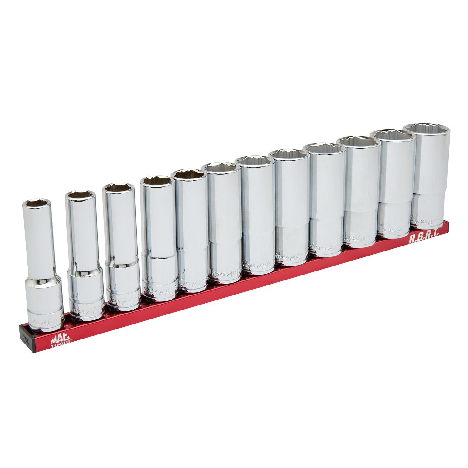 12-PC. 1/2" Drive Deep SAE R.B.R.T.™ Socket Set - SVD126RBRT | Mac Tools