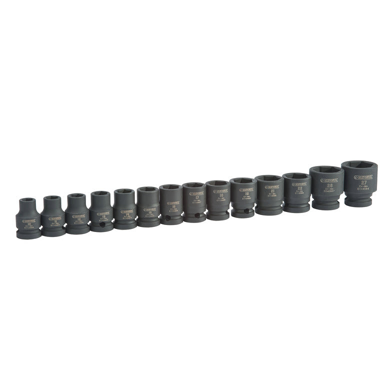 14-PC. 1/2" Drive Metric Impact Socket Set - 6-PT. - E041616 | Mac Tools