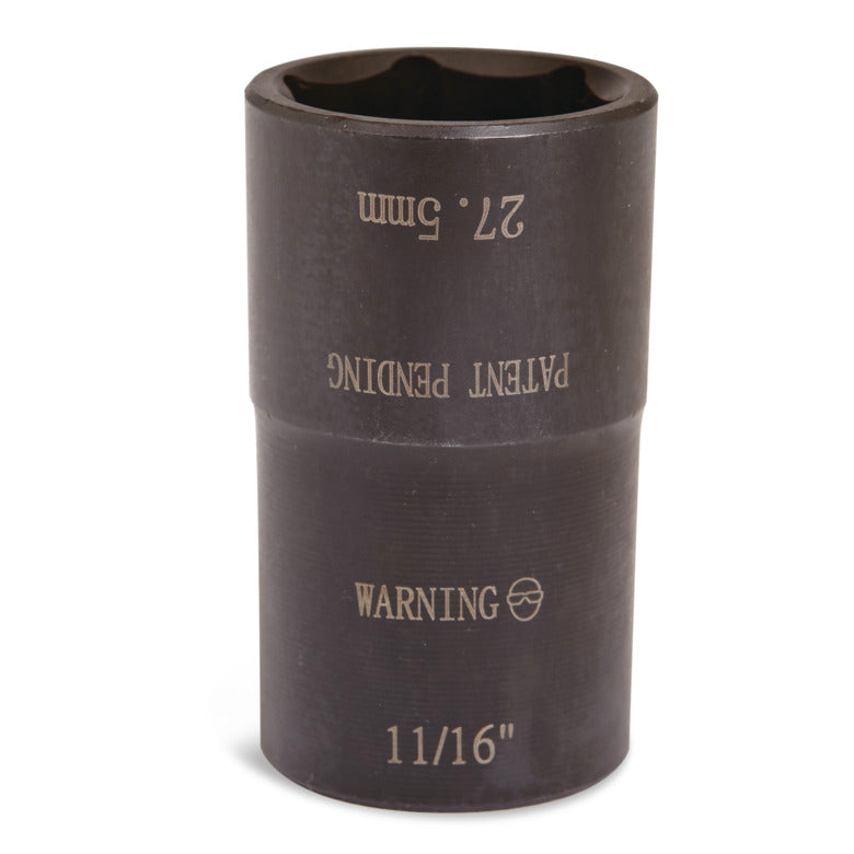 1/2” Drive Dual-Sided Lug Nut Chrome Cap Buster Socket - 1-1/16 x 27 ...