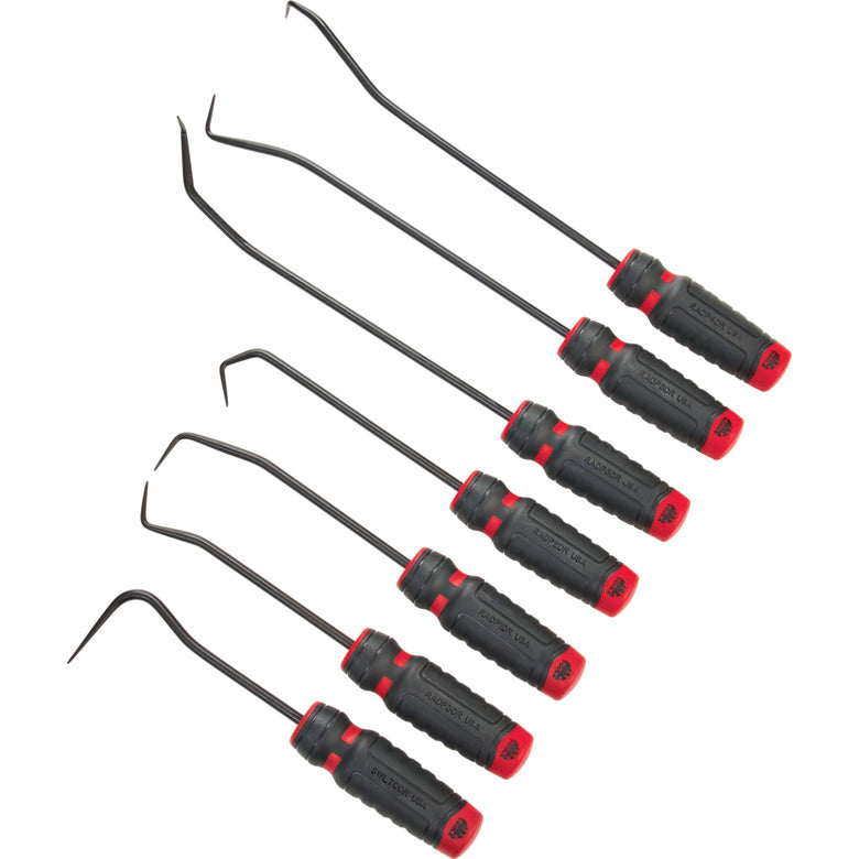 7-PC. Mac-Grip™ Radiator Pick Set - Red - PSR7DR | Mac Tools