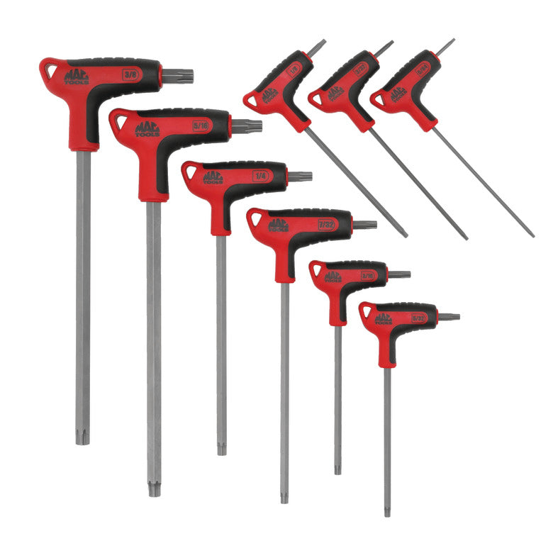 9-PC. R.B.R.T.™ SAE T-Handle Hex Key Set - SHKT9RBRT | Mac Tools
